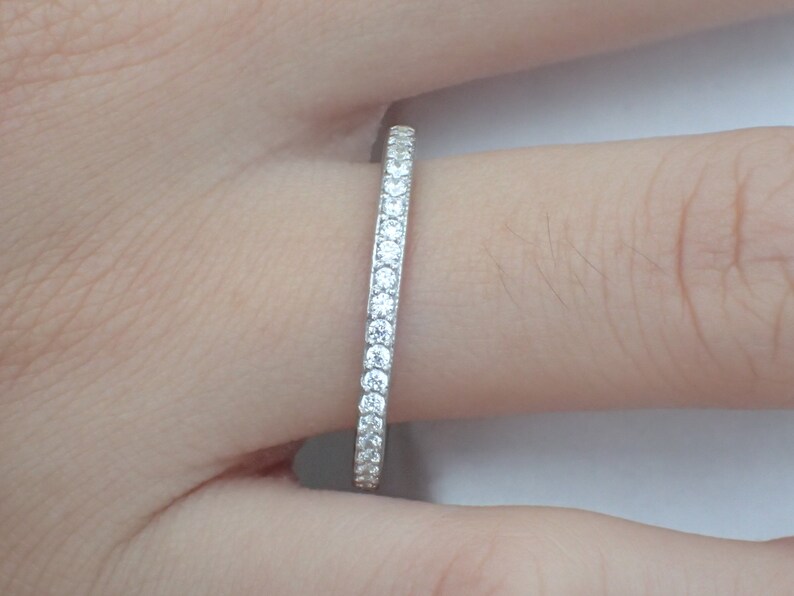 Channel Set Eternity Diamond Wedding Band Full Eternity Ring | Etsy