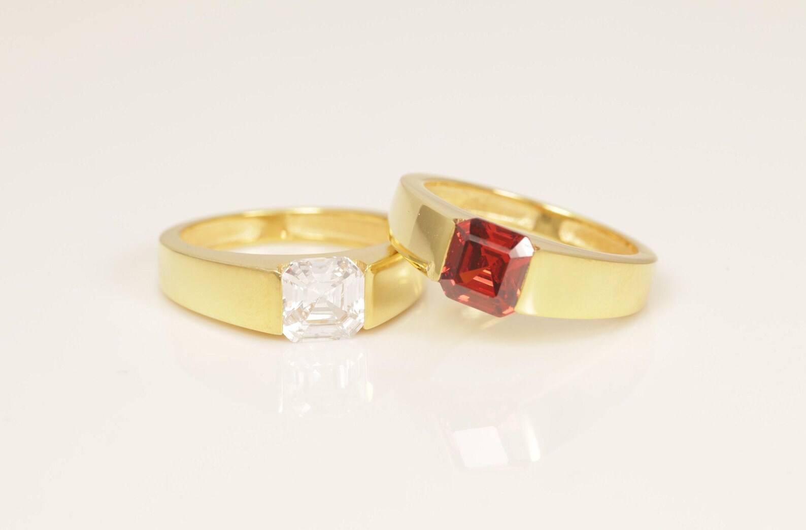 Asscher Cut Garnet Engagement Ring, Garnet Pinky Ring, January ...