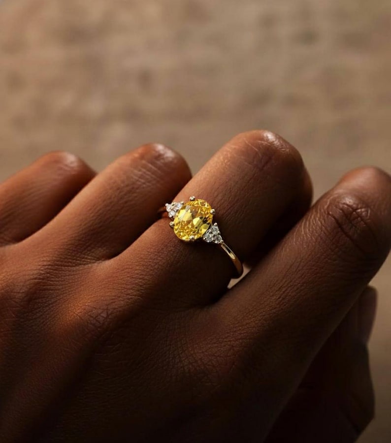 Fascinating Yellow Topaz Engagement Ring Photos