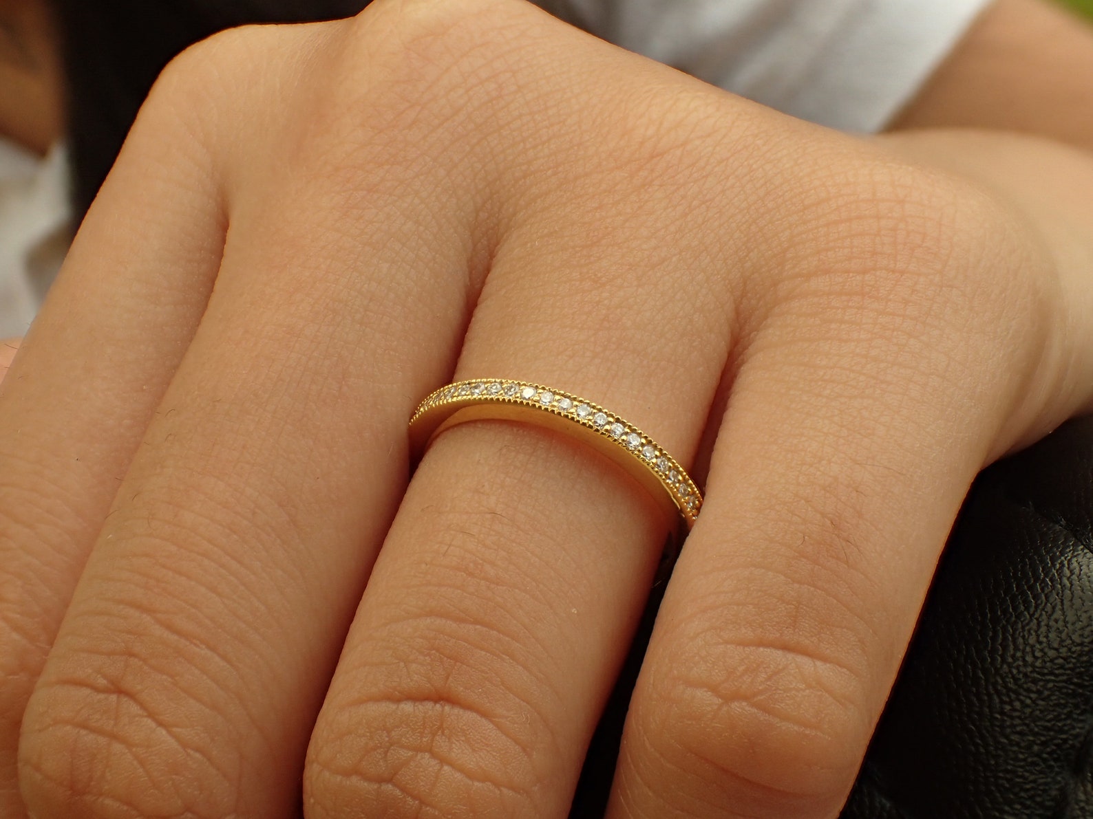 Channel Set Eternity Diamond Wedding Band Full Eternity Ring | Etsy