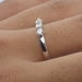 ON SALE 1.0 Carats Single Prong Ring, 3.0mm Half Eternity Diamond ...