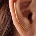 Ear Climber Earrings / Long Ear Climber / Ear Crawlers Earrings / Ear ...