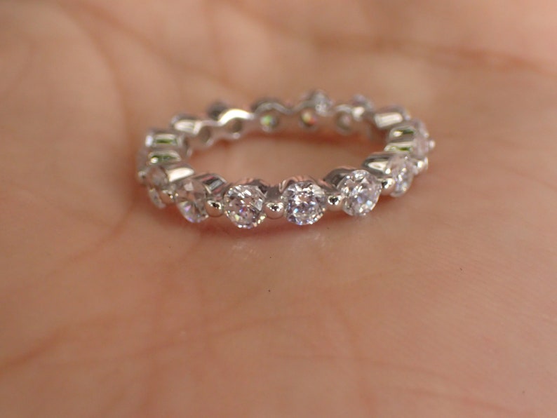 1.76 CT Single Prong Ring Diamond Wedding Band in 14k Solid | Etsy