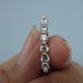 ON SALE 1.0 Carats Single Prong Ring, 3.0mm Half Eternity Diamond ...