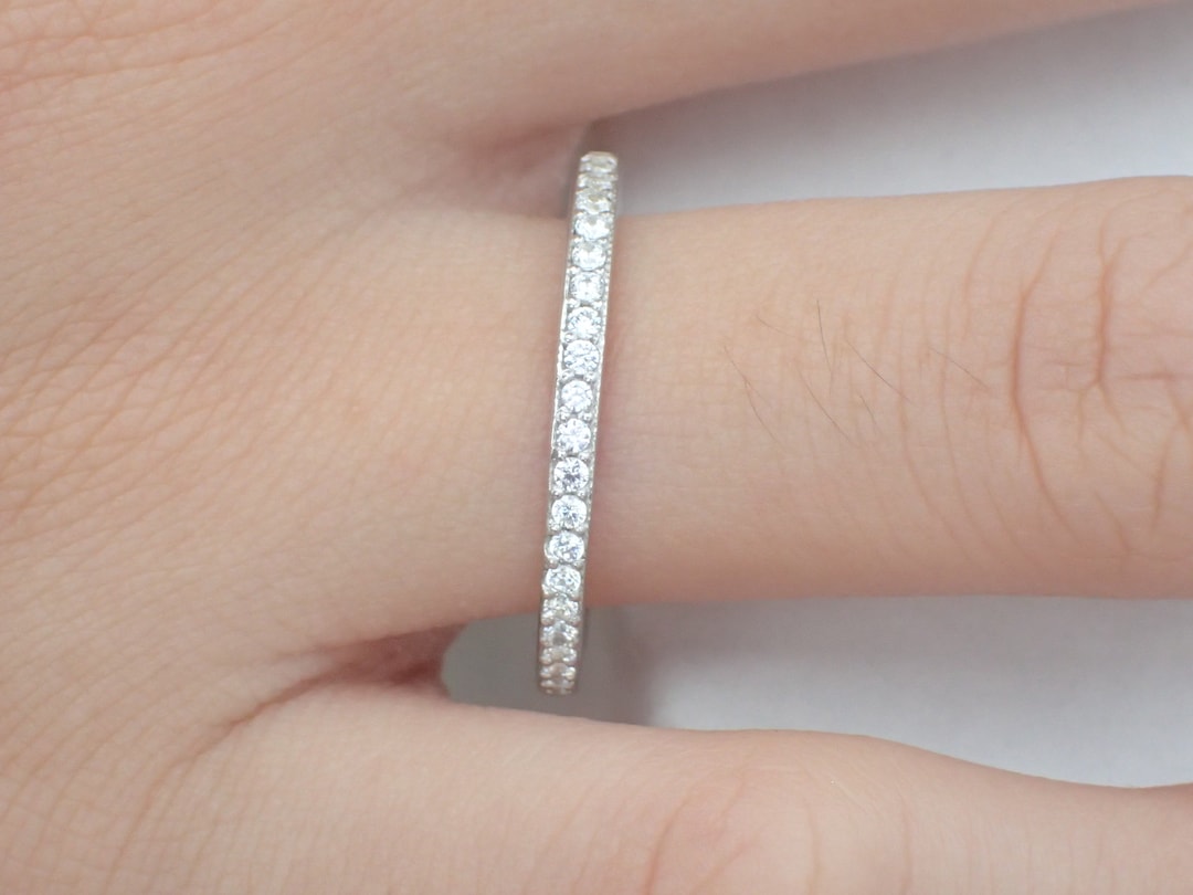 Channel Set Eternity Diamond Wedding Band, Full Eternity Ring, Channel ...