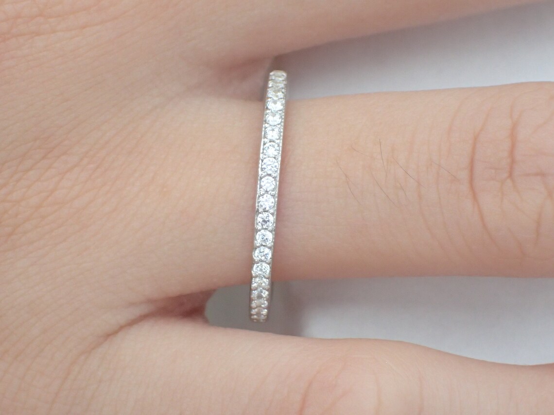 Channel Set Eternity Diamond Wedding Band Full Eternity Ring | Etsy