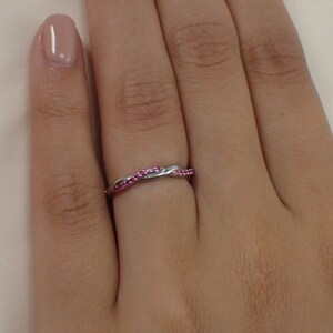 Ruby Infinity Wedding Ring / Ruby Wedding Band / Infinity Knot Ring ...