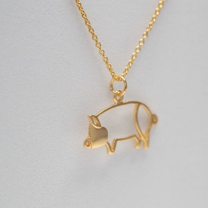 Piggy Necklace, Pig Pendant Necklace, Pig Charm Gift for Pig Lover ...