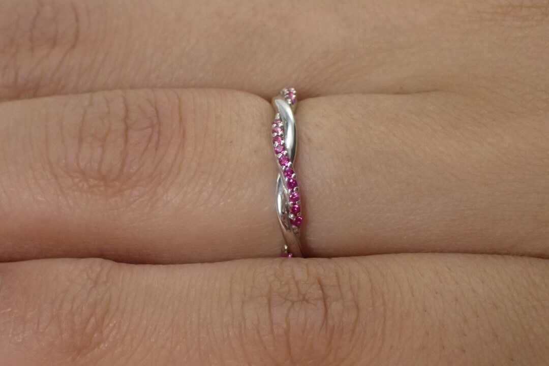 Ruby Infinity Wedding Ring / Ruby Wedding Band / Infinity Knot Ring ...