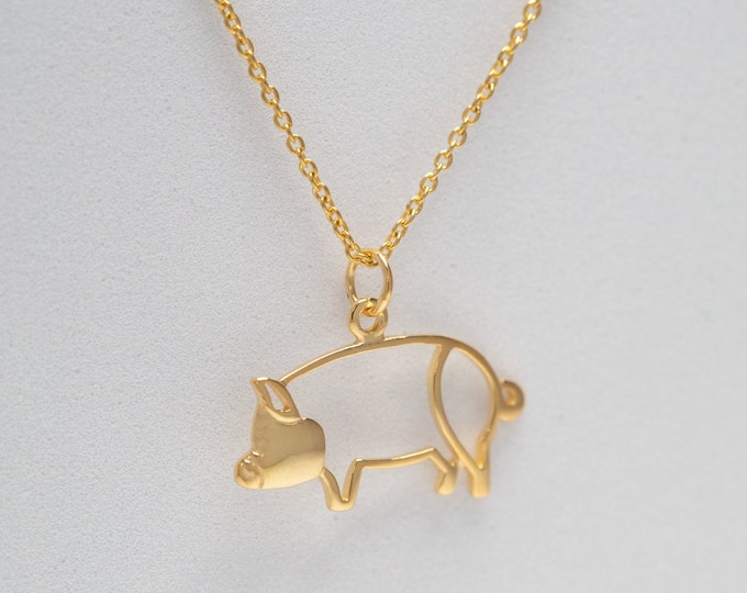 Little PIG COIN Necklace. Piglet Charm. Year of the Pig. Bermuda Coin ...