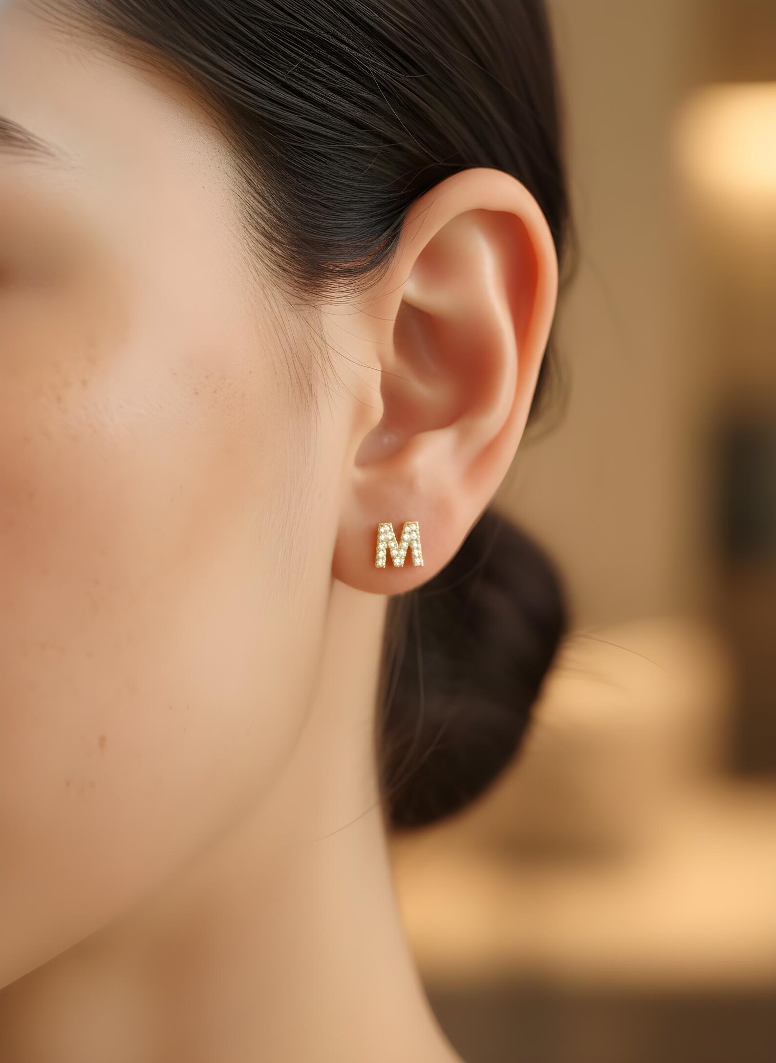 Custom Initials Earrings / Personalized Stud Earrings / Sterling Silver ...