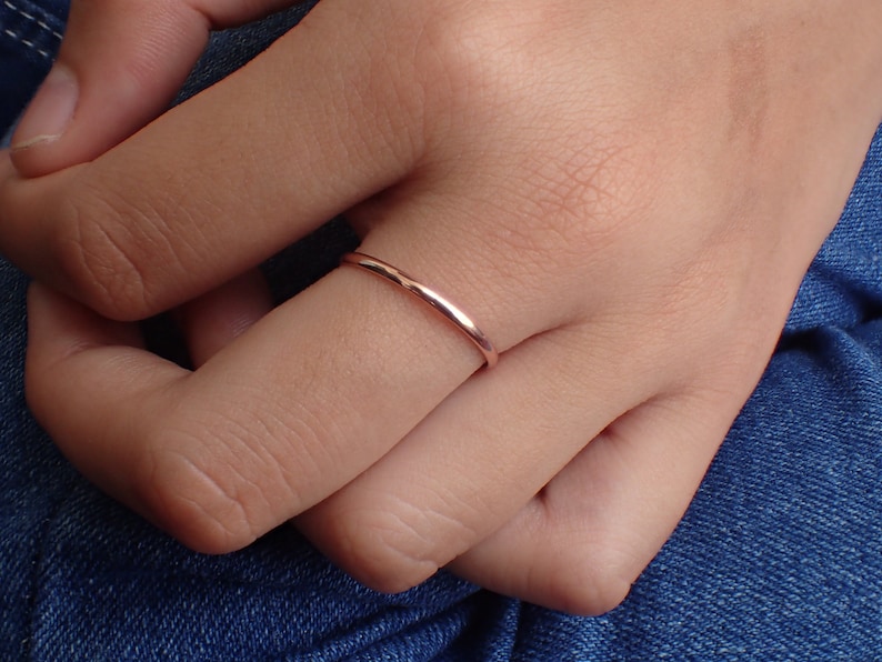 1.5mm Simple Thin Plain Wedding Band Smooth Plain Band Thin - Etsy