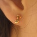 Quaver Stud Earrings / Music Note Jewelry in 14k Solid Gold / Gift for ...