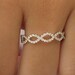 Diamond Infinity Ring, Infinity Wedding Band, Micro Pave Infinity Twist Ring, 14k White Gold ...