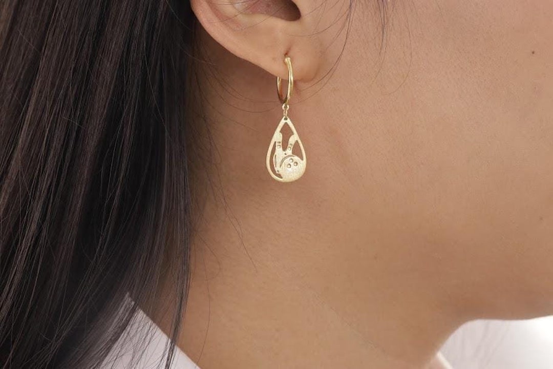 Bowling Hoop Earrings, Bowling Earrings, Bowling Earring for Ladies ...
