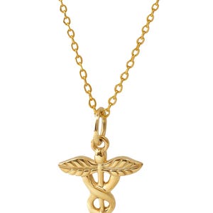Caduceus Necklace, Medical Symbol Jewelry, Gift for Doctor Nurse or ...