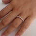 ON SALE single Prong Ring / 2.0mm 3/4 Eternity Single Prong Wedding ...