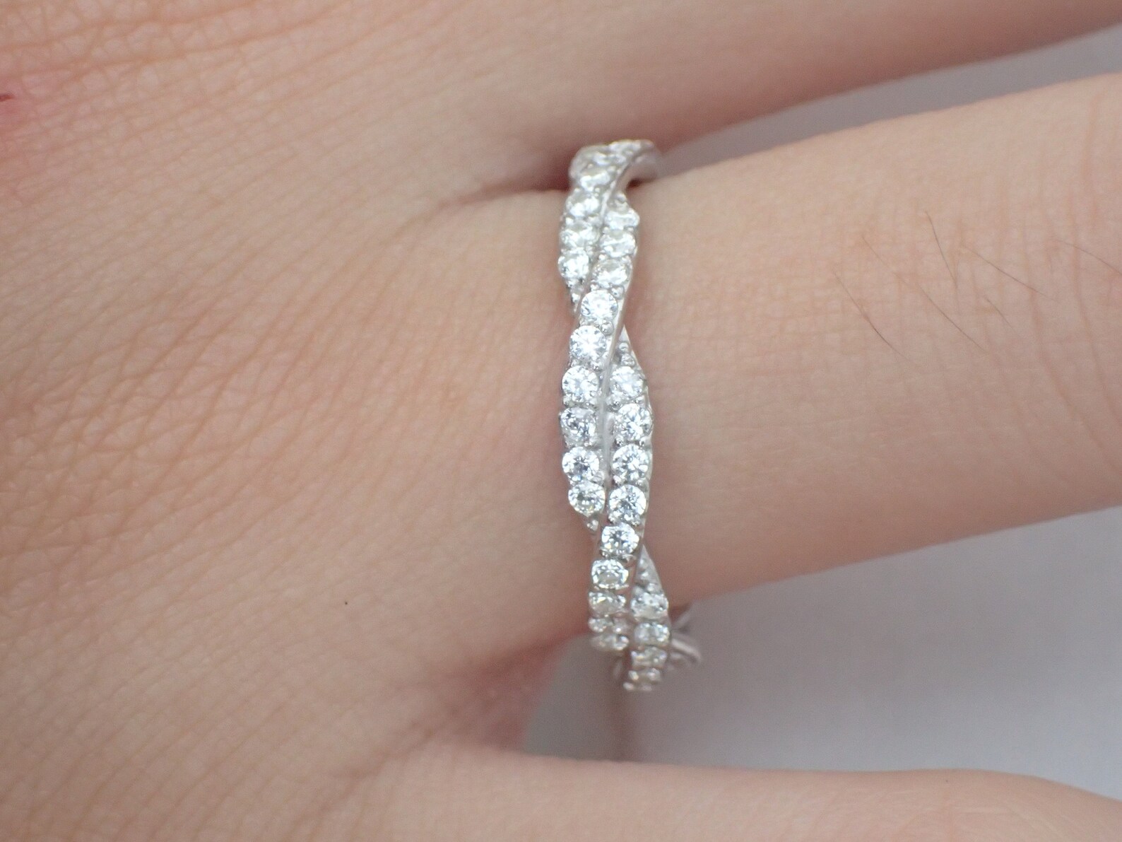 Diamond Infinity Wedding Ring Full Eternity Infinity Ring in - Etsy