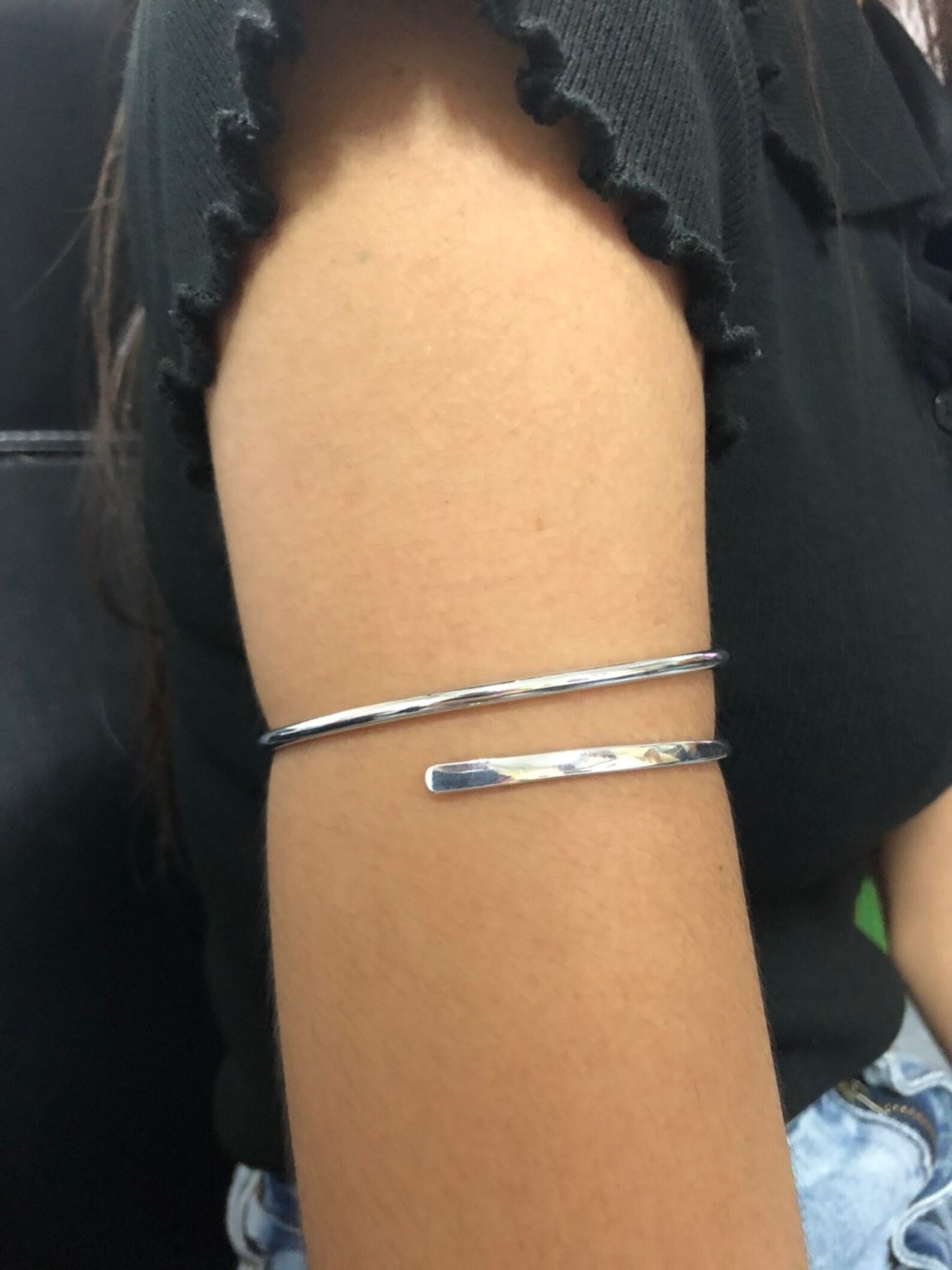 Minimalist Simple Arm Band / Upper Arm Cuff / Thin Arm Band / | Etsy