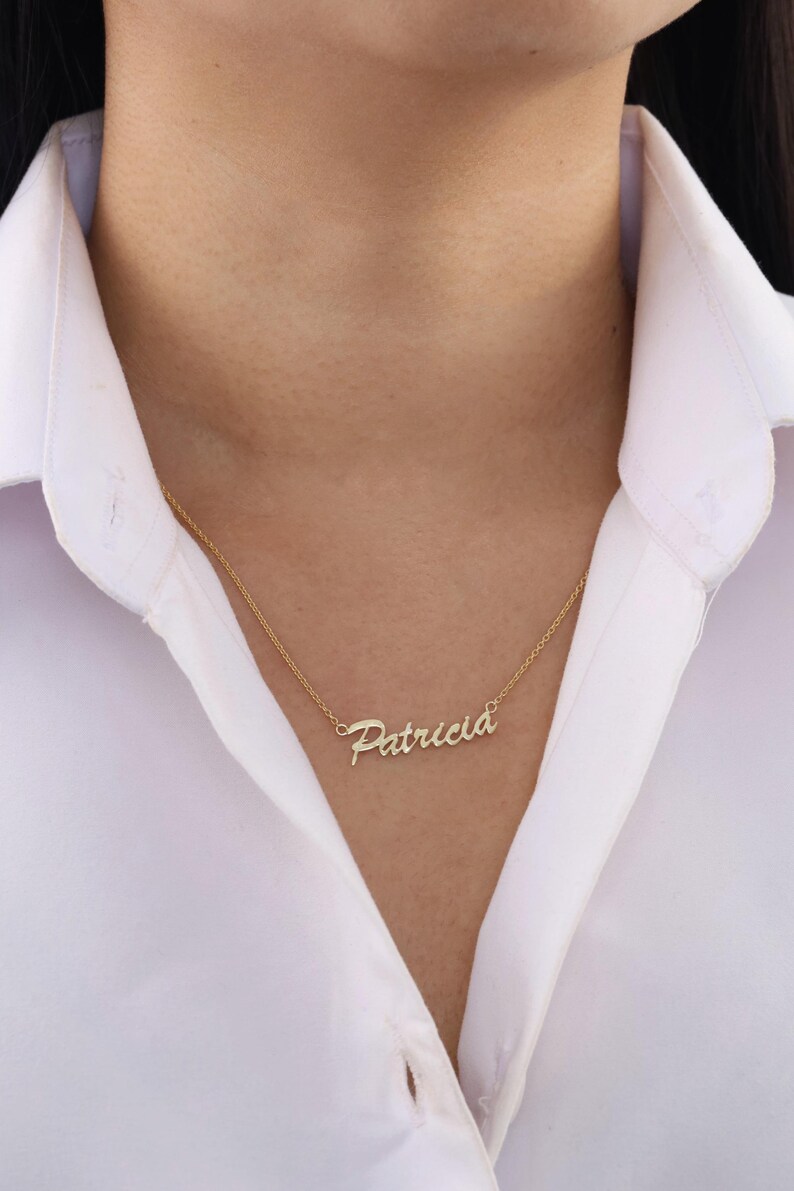 Patricia Nameplate Necklace, Custom Name Jewelry, Gifts for Her ...