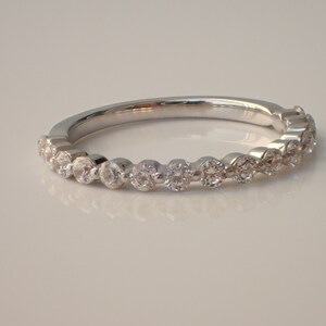 ON SALE -single Prong Ring / 2.0mm 3/4 Eternity Single Prong Wedding ...