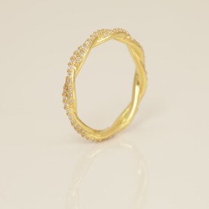 Diamond Infinity Wedding Ring, Full Eternity Infinity Ring in Solid ...