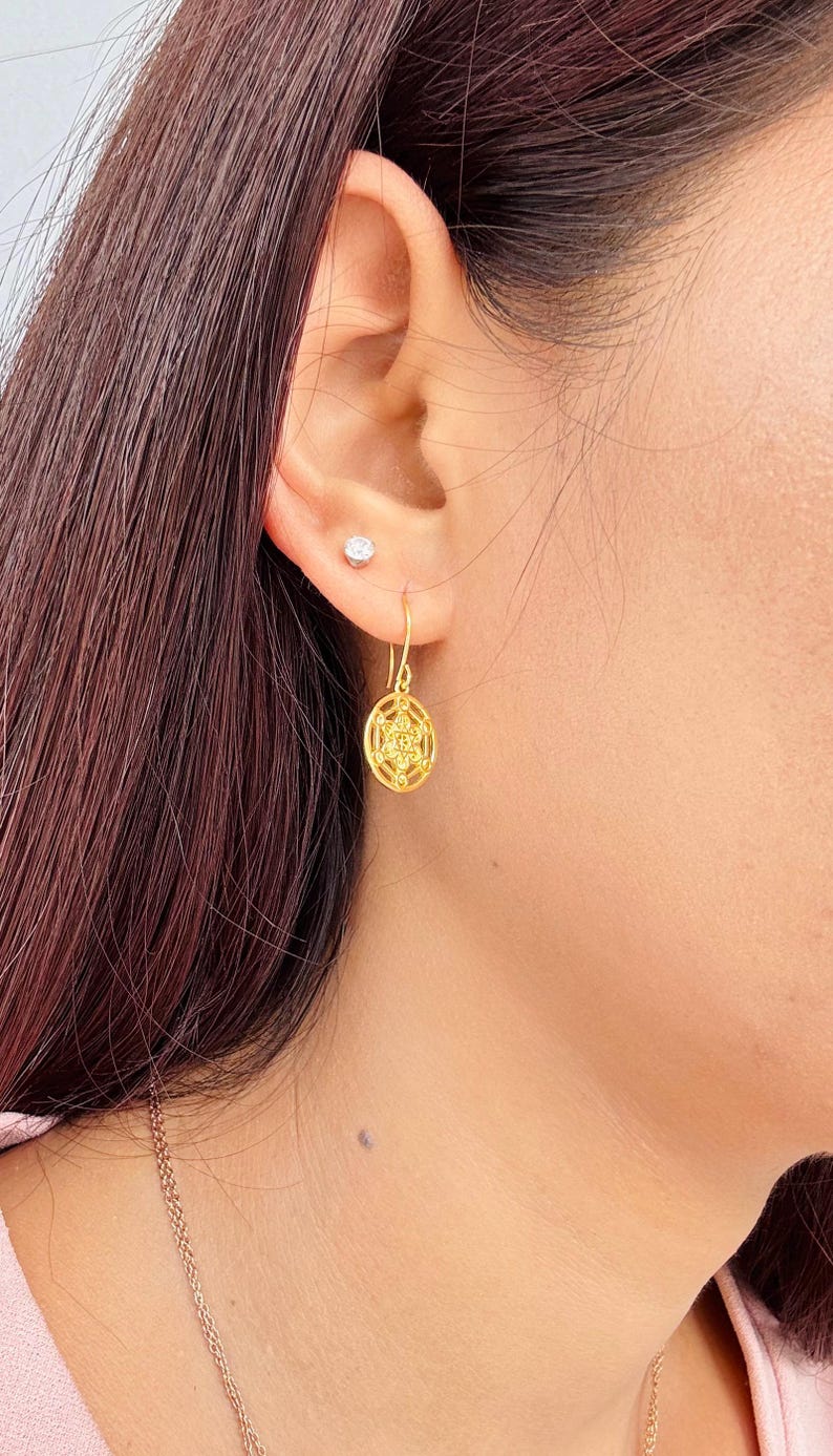 Metatron's Cube Earrings Sacred Geometry Earrings for Women Spiritual ...