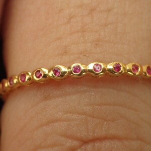 Ruby Eternity Band, Bezel Set Band, 14K Solid Gold Full Eternity Ring ...