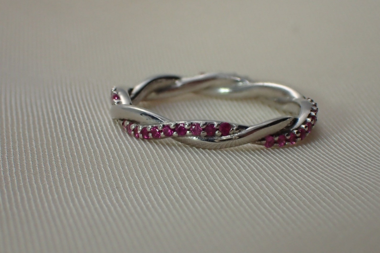Ruby Infinity Wedding Ring / Ruby Wedding Band / Infinity Knot - Etsy