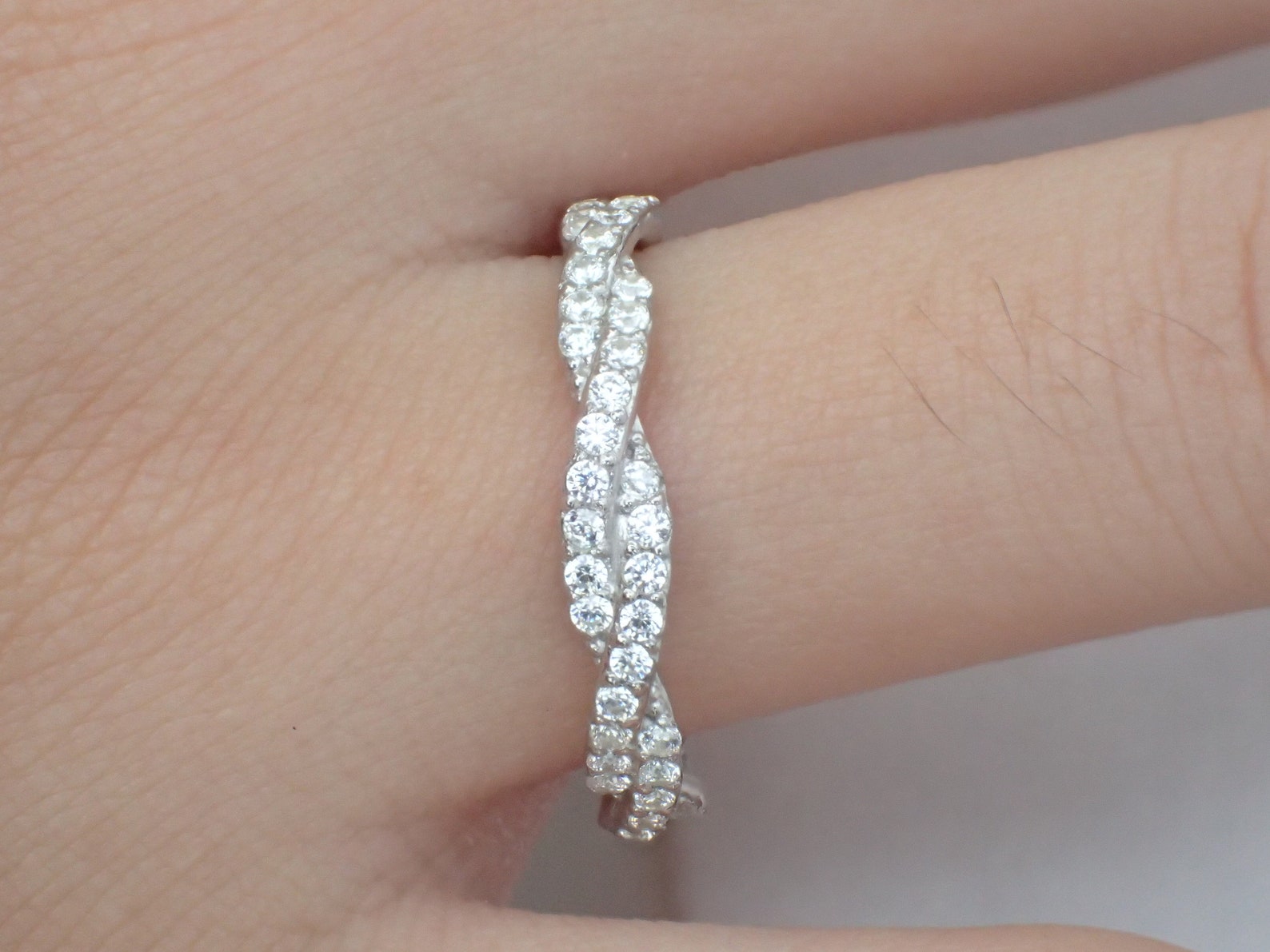 Diamond Infinity Wedding Ring Full Eternity Infinity Ring in - Etsy