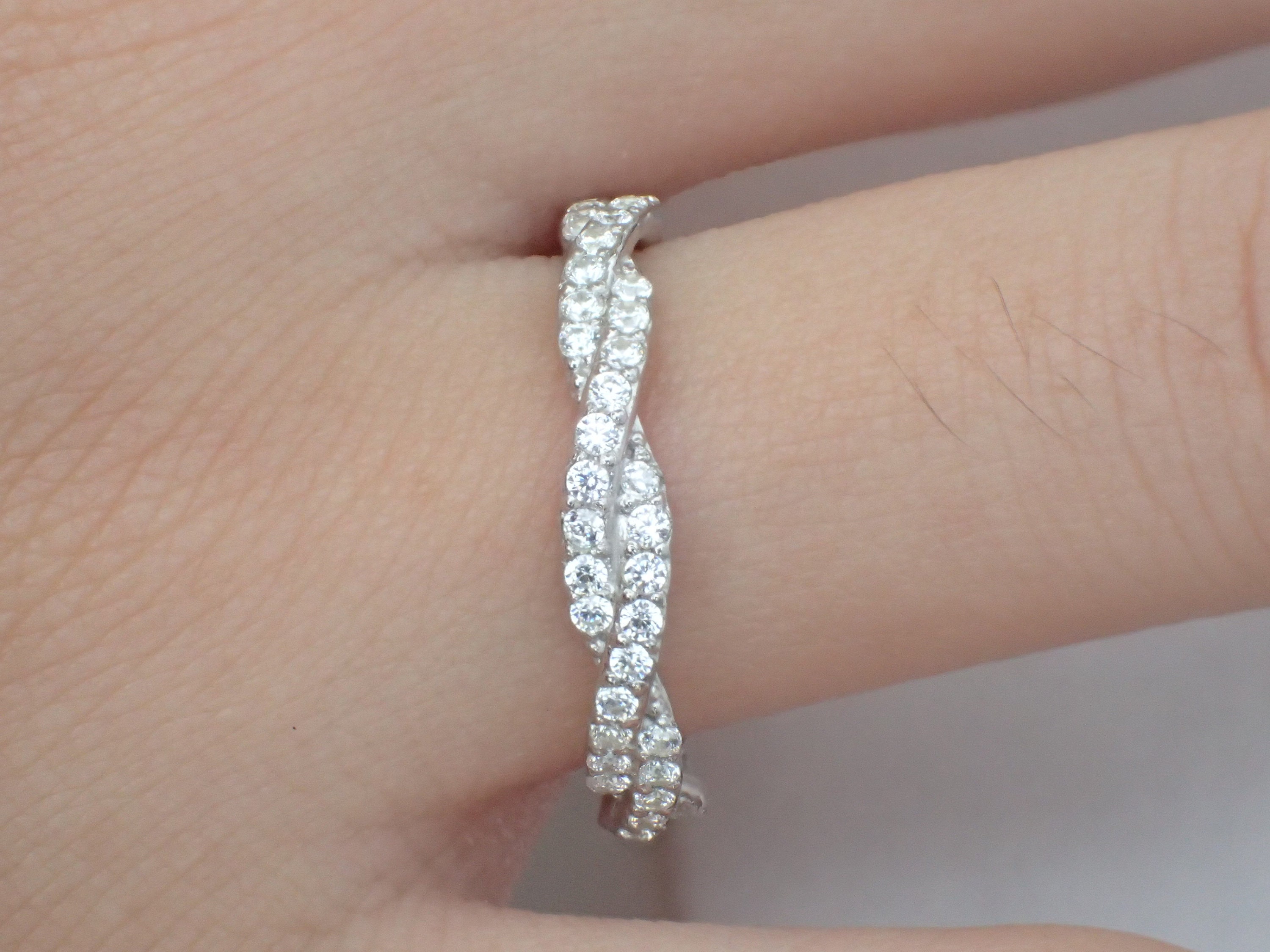 Diamond Infinity Wedding Ring Full Eternity Infinity Ring in - Etsy