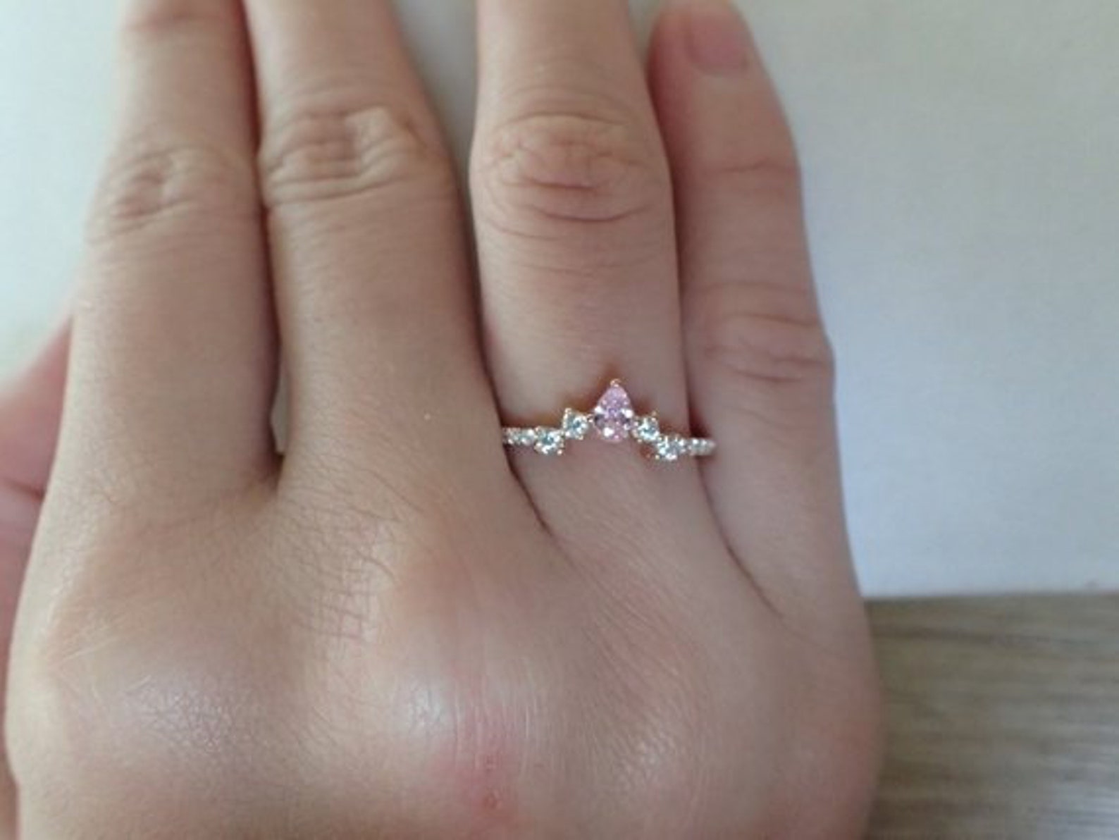 Curved Ring Enhancer Engagement Ring Enhancer Curved Chevron | Etsy