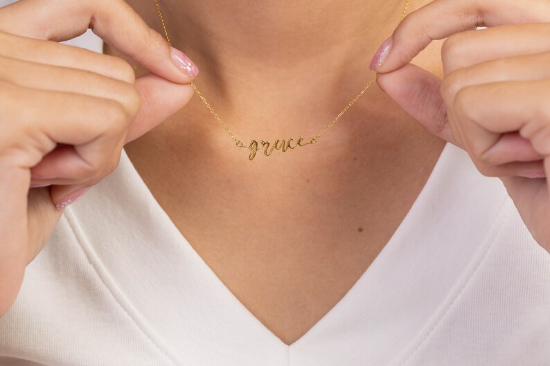 Grace Name Necklace Personalized Necklace Gifts for Women - Etsy