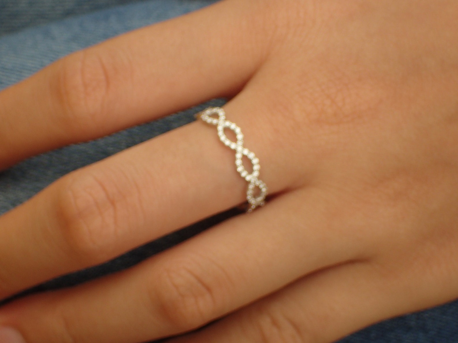 Diamond Infinity Ring, Infinity Wedding Band, Micro Pave Infinity Twist ...