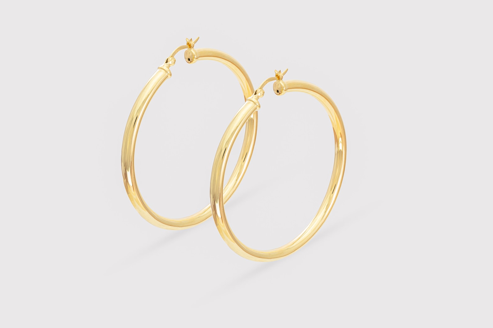 50 MM Oversized Statement Hoop Earrings, Sterling Silver Thick Earring ...