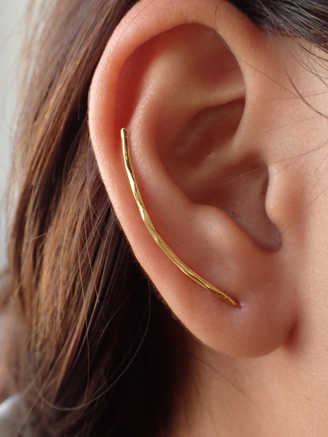 Ear Climber Earrings / Long Ear Climber / Ear Crawlers Earrings / Ear ...