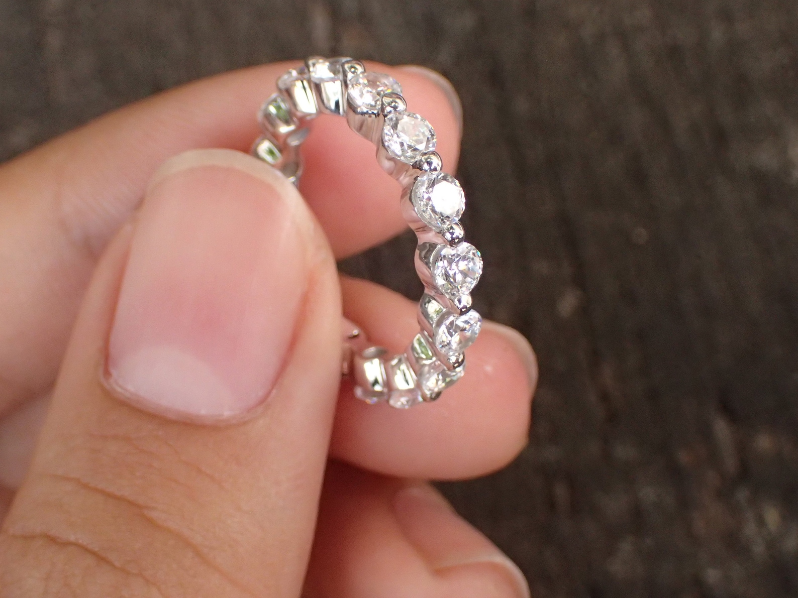 1.76 CT Single Prong Ring Diamond Wedding Band in 14k Solid | Etsy