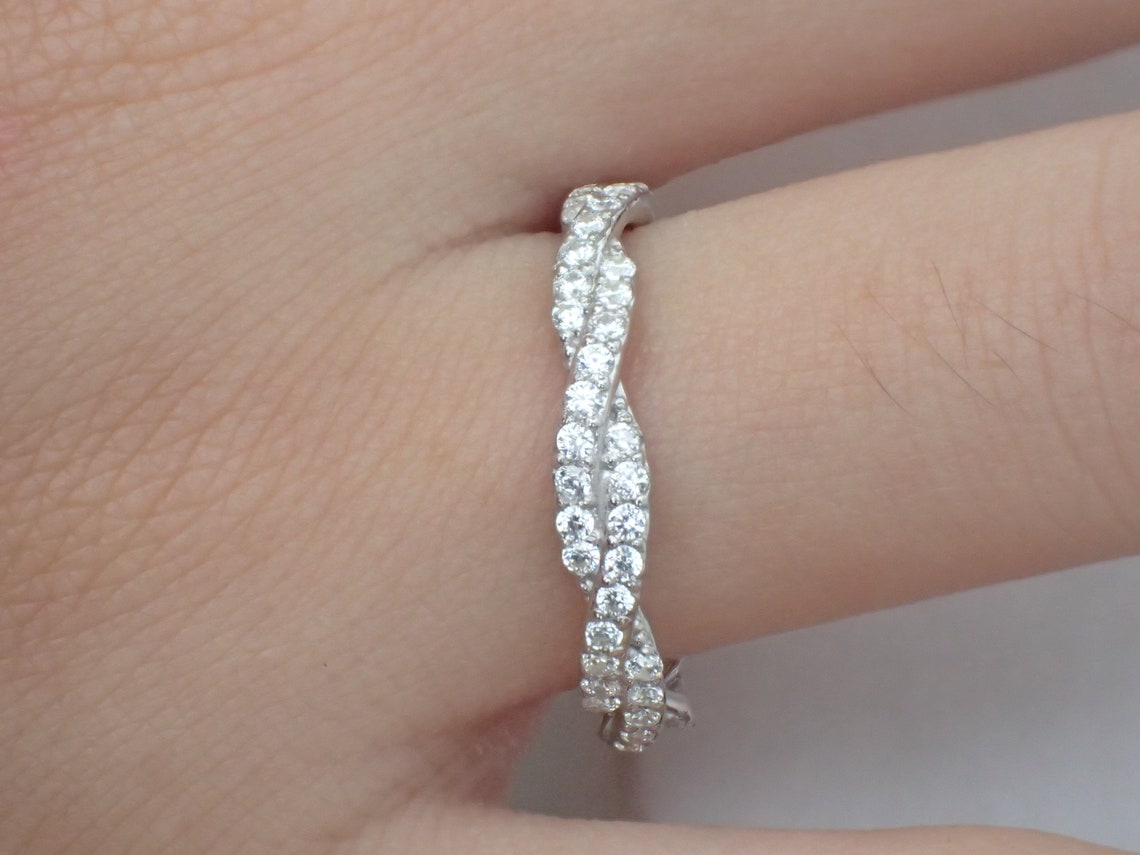 Diamond Infinity Wedding Ring Full Eternity Infinity Ring in - Etsy