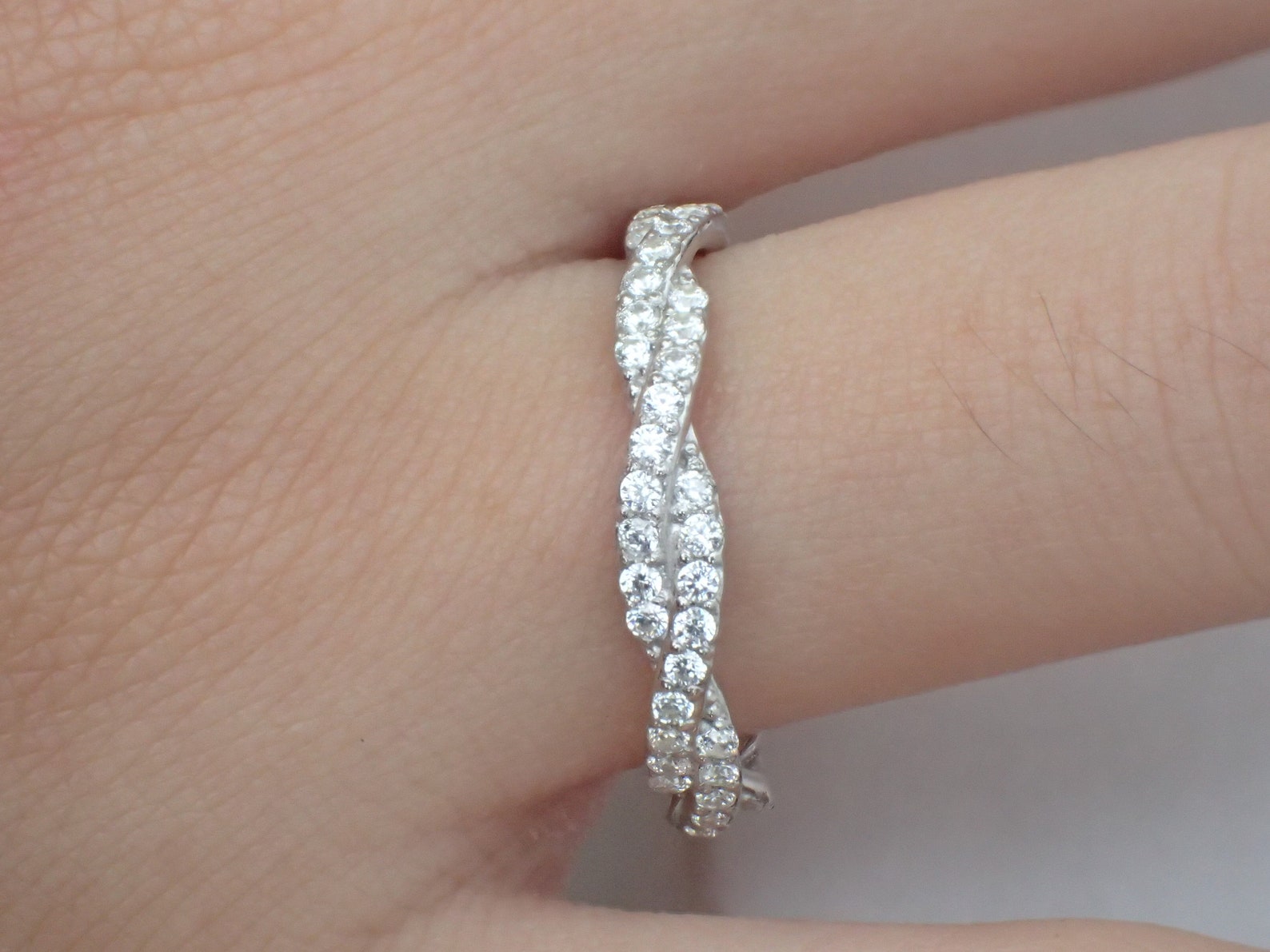 Diamond Infinity Wedding Ring Full Eternity Infinity Ring in - Etsy