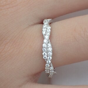 Diamond Infinity Wedding Ring, Full Eternity Infinity Ring in Solid ...