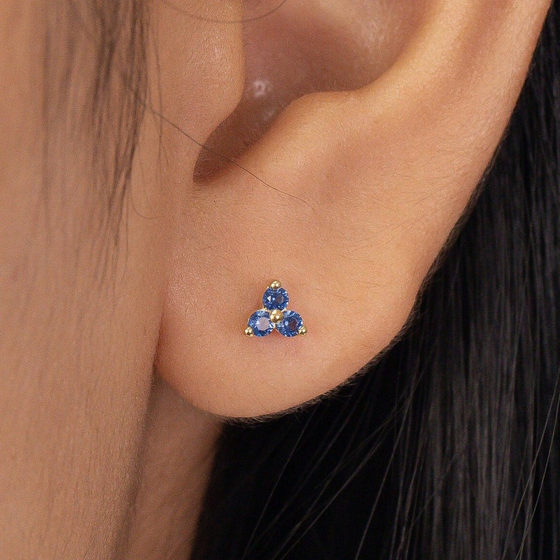 Sapphire Stud Earrings - Etsy
