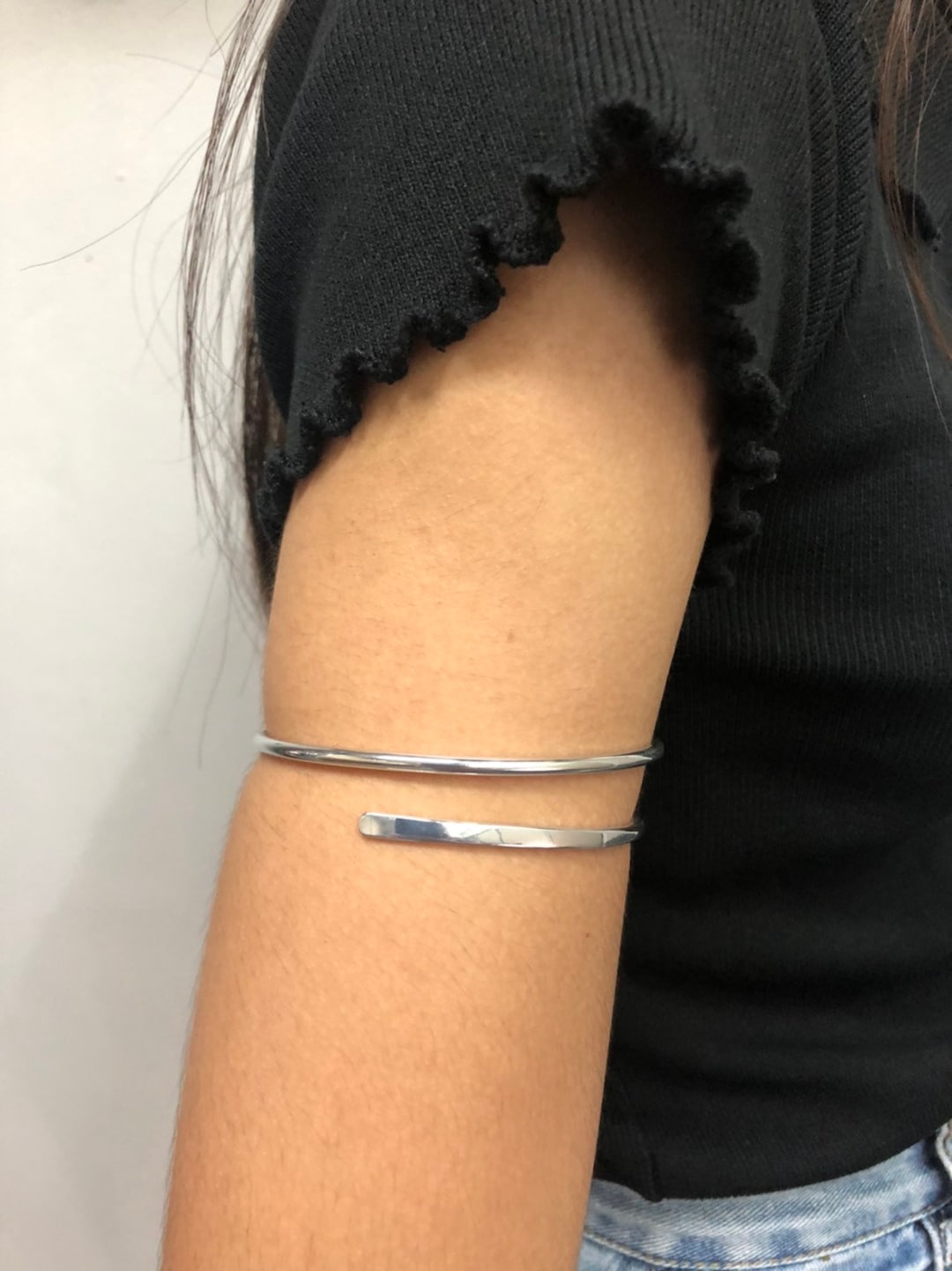 Minimalist Simple Arm Band / Upper Arm Cuff / Thin Arm Band / Upper Arm ...