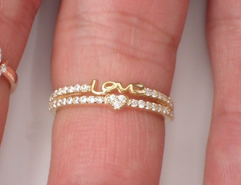 Heart Shape Diamond Wedding Band 14k Rose Gold Love Ring Engagement ...