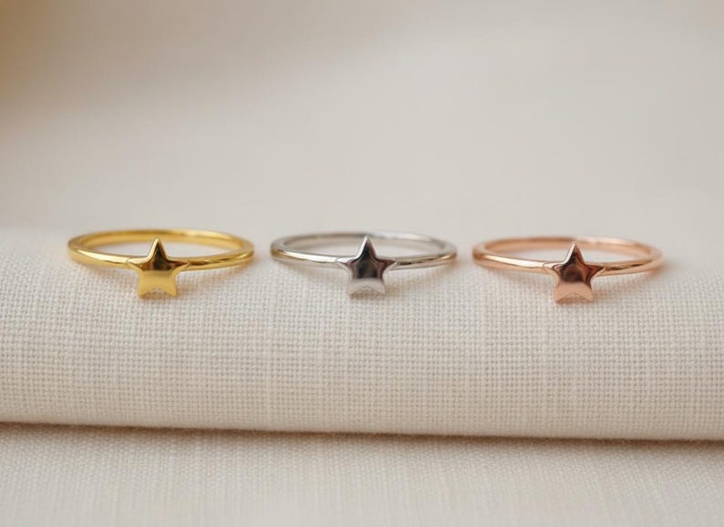 Tiny Star Ring - Shooting Star - Star Glazer Dreamer Gift - Girl First ...