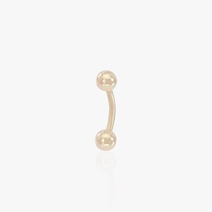 Curved Barbell Bally Ring, 5mm Petite Ball Combination Belly Ring ...