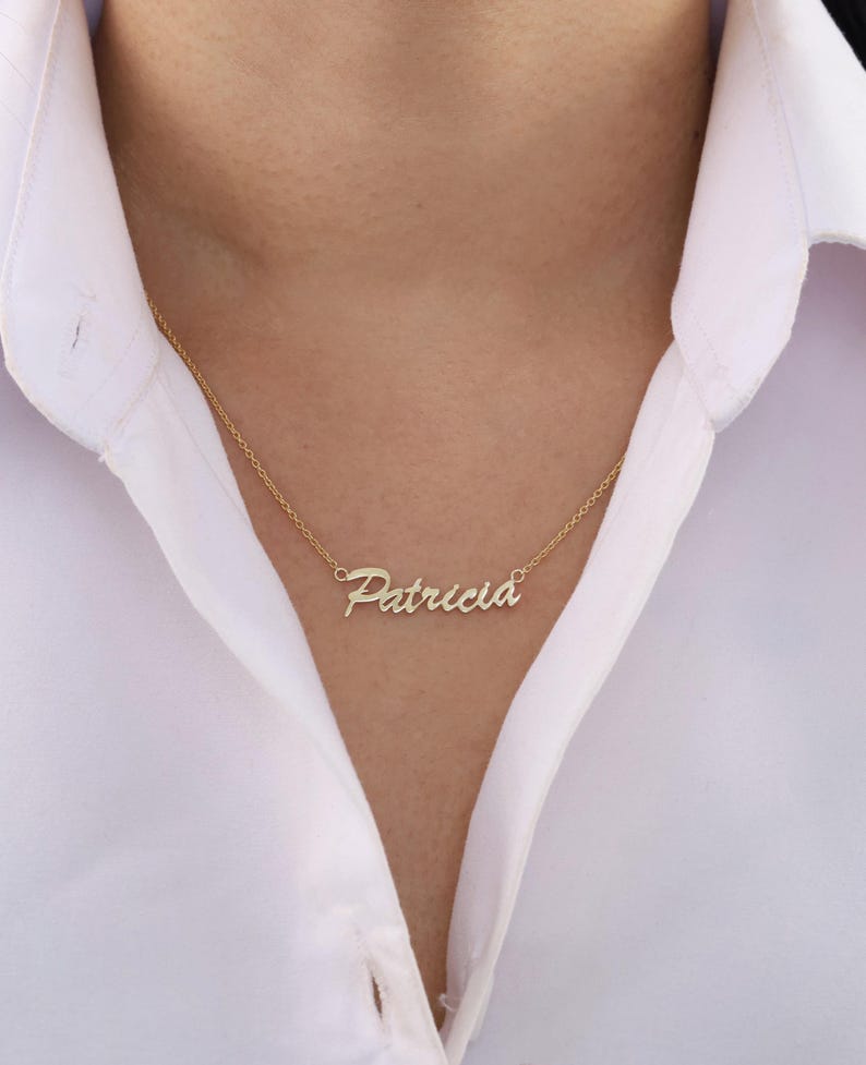 Patricia Nameplate Necklace, Custom Name Jewelry, Gifts for Her ...