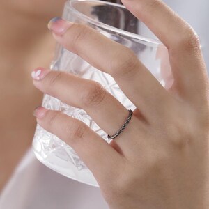 Twist Infinity Ring, 14k Solid Gold Two Tone Ring, Twisted Skinny ...