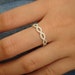 Diamond Infinity Ring, Infinity Wedding Band, Micro Pave Infinity Twist ...