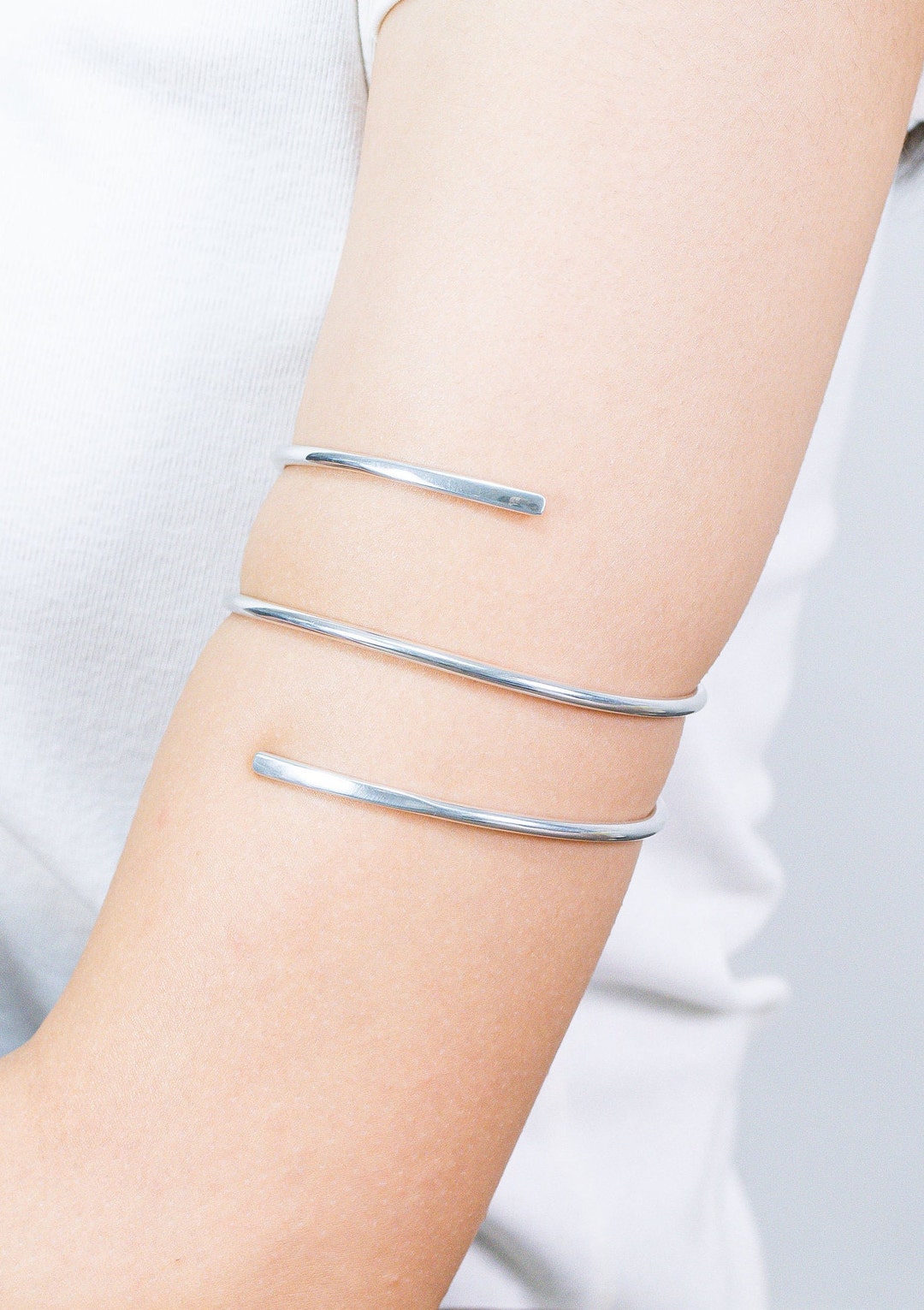 Minimalist Simple Arm Band Adjustable Open Cuff Bracelet - Etsy