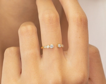 Diamond Cuff Ring | Etsy